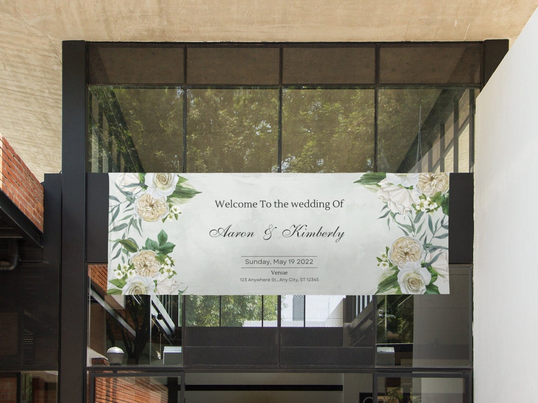 Welcome Wedding Decor Banner Sign Personalized Wedding Decor Idea ...