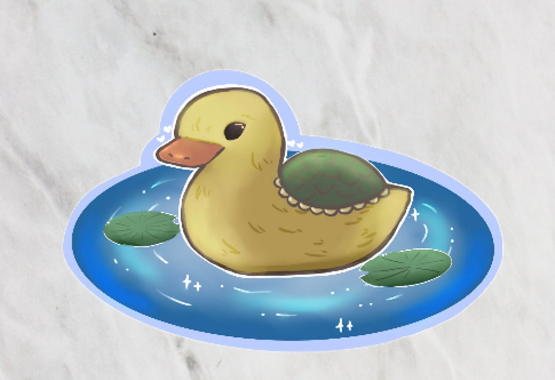 Turtle Duck Sticker - Etsy