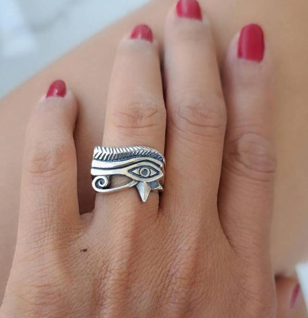 Vintage Egyptian Pharaohs Horus Eye Ring Sterling Silver 925 , - Etsy