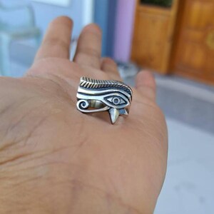 Vintage Egyptian Pharaohs Horus Eye Ring Sterling Silver 925 , - Etsy
