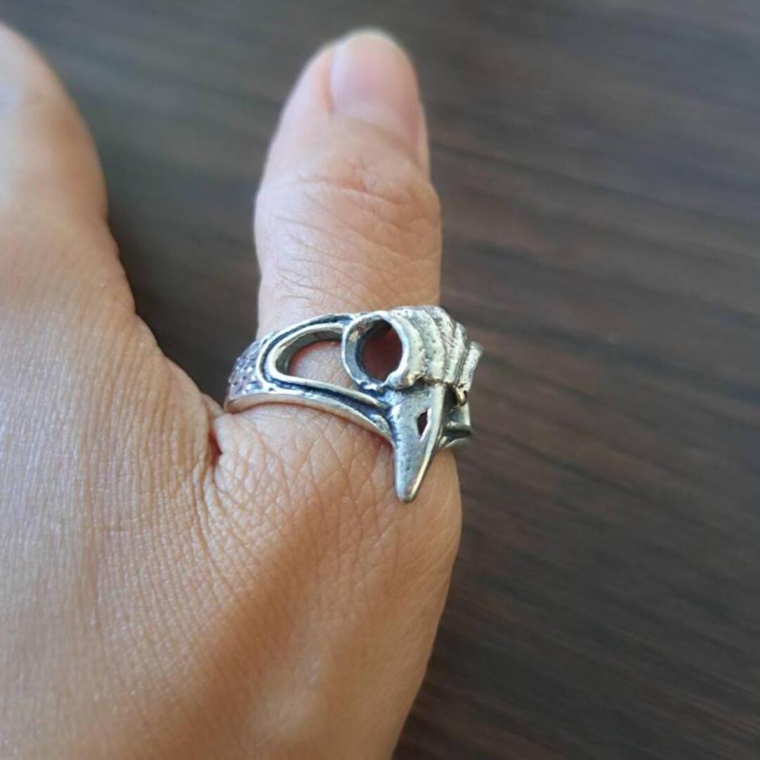 BIRD SKULL RING,925 Sterling Silver, Hand Made From Wax Casting - Etsy