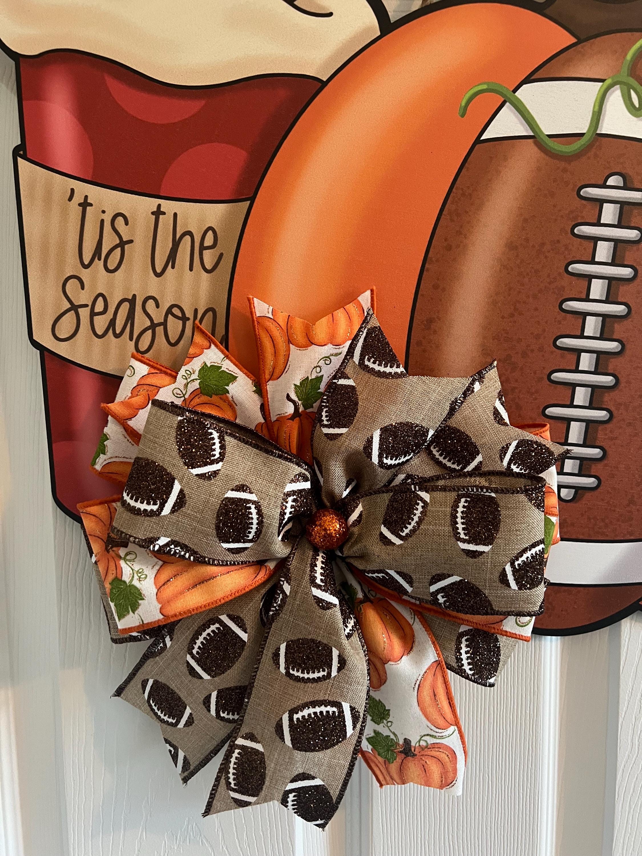 Fall Pumpkin Football Door Hanger Autumn Decor 'tis the Season Sign ...