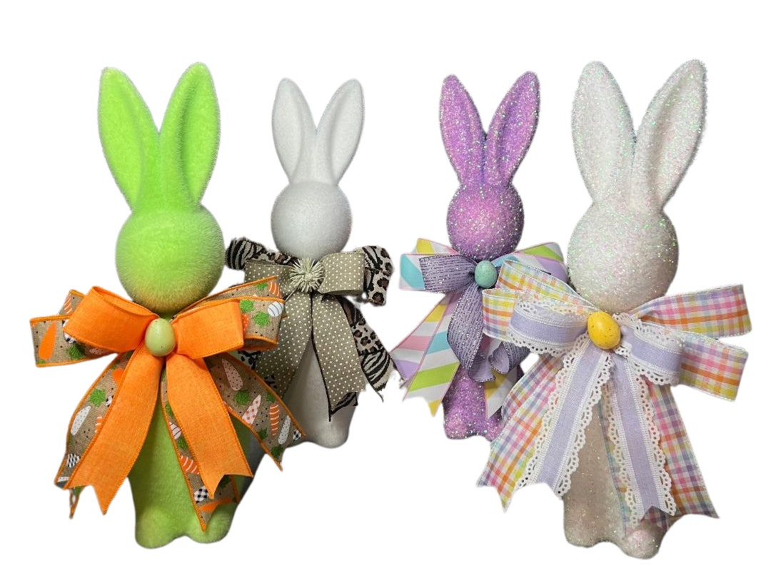 Handcrafted Bow Bunnies Adorable Home Decor for Easter and Spring - Etsy