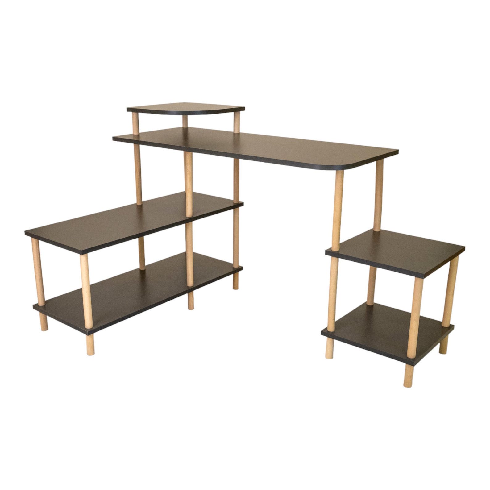 Wooden Desk With Five Shelves Versatile Side Table for Home Office - Etsy