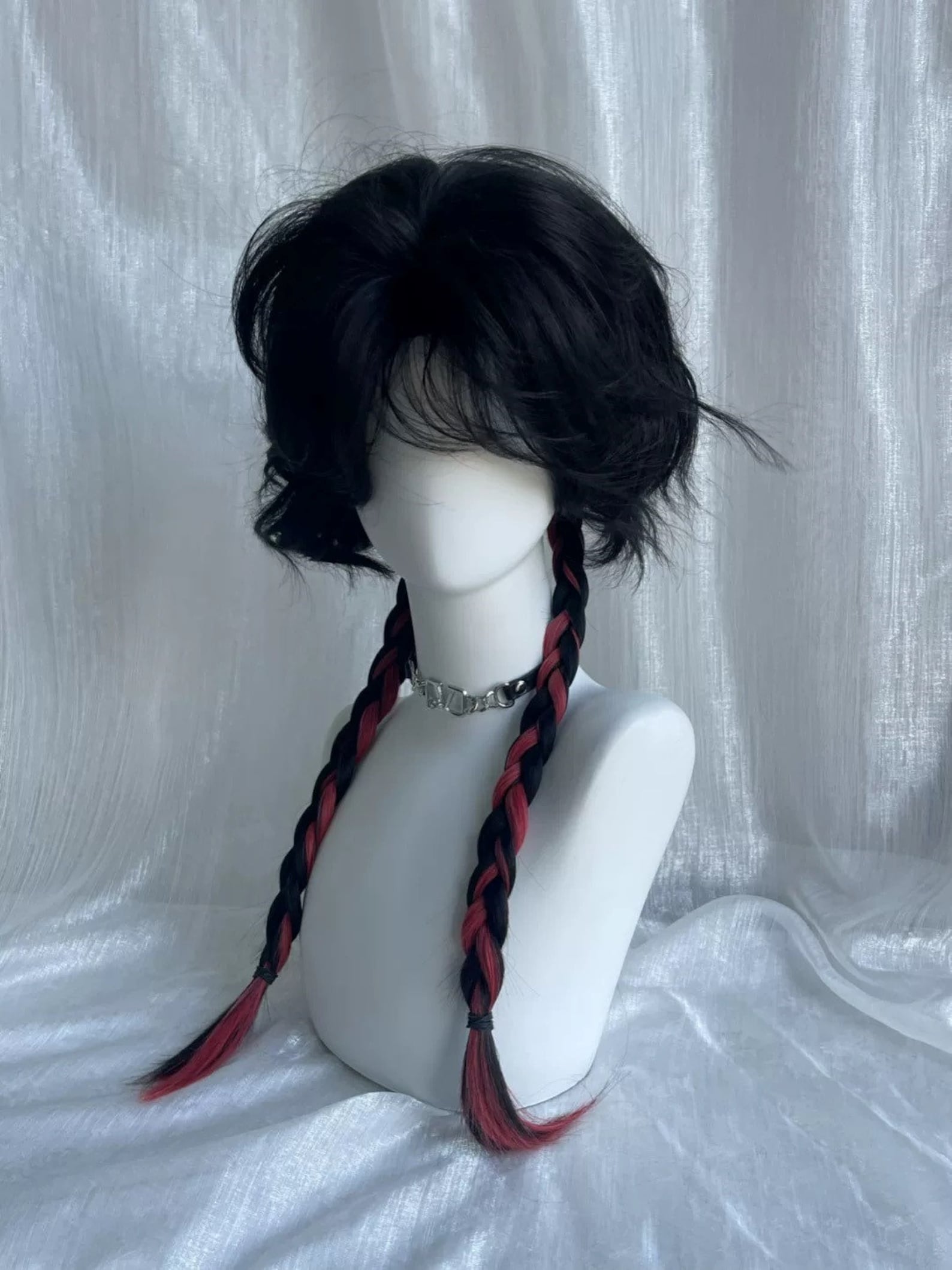 Highlights Red Jellyfish Hairstyle Halloween Cosplay Wig Wigs That ...