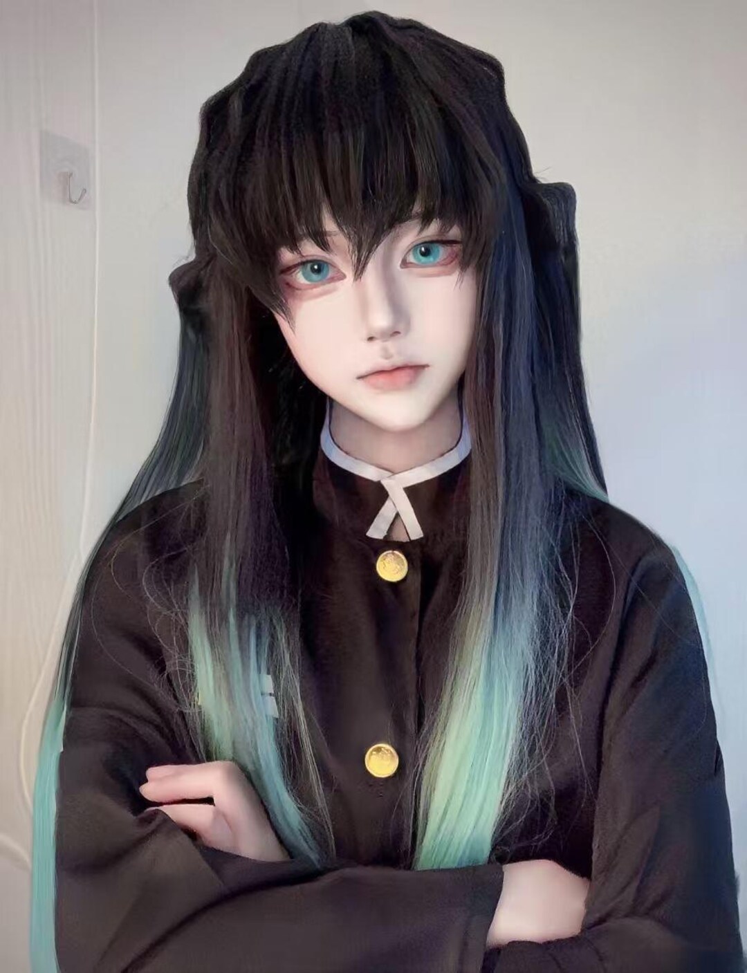 Muichiro Tokito Wig – Demon Slayer Kimetsu No Yaiba Cosplay Wig, Black ...