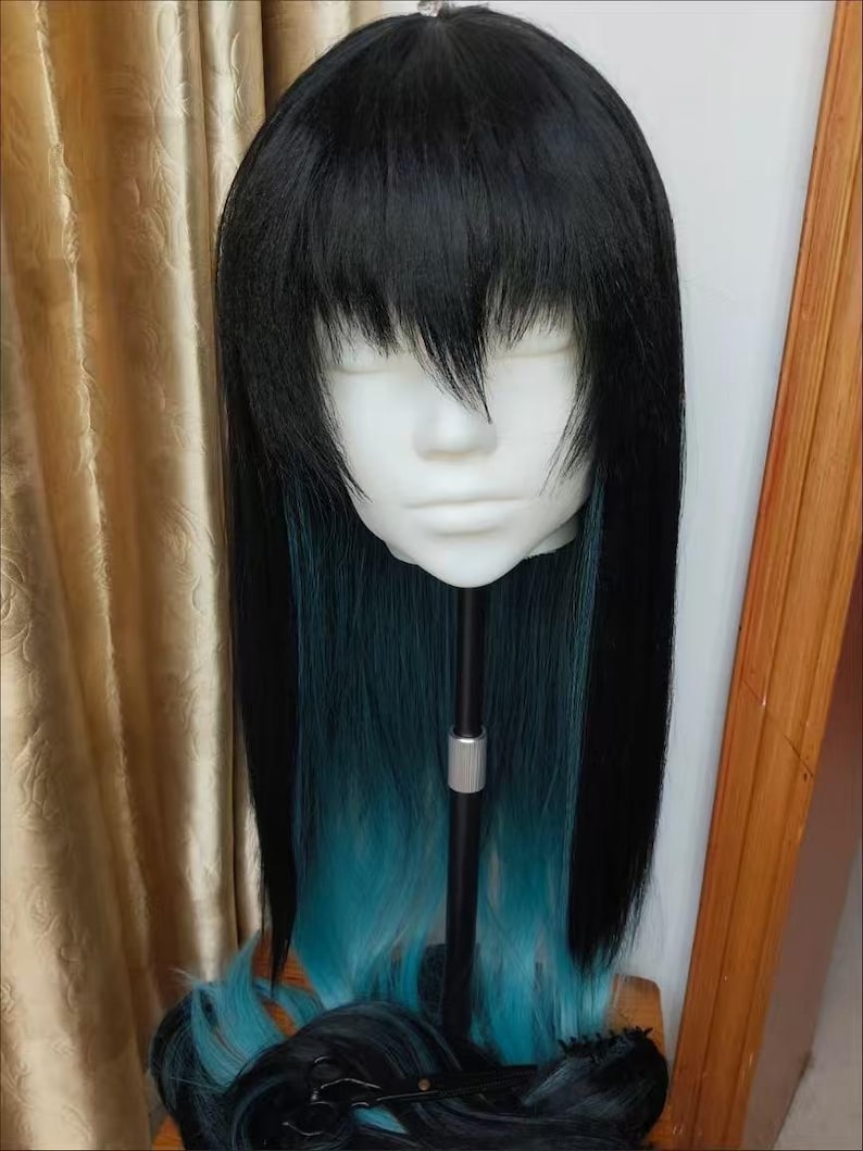 Muichiro Tokito Wig – Demon Slayer Kimetsu No Yaiba Cosplay Wig, Black ...