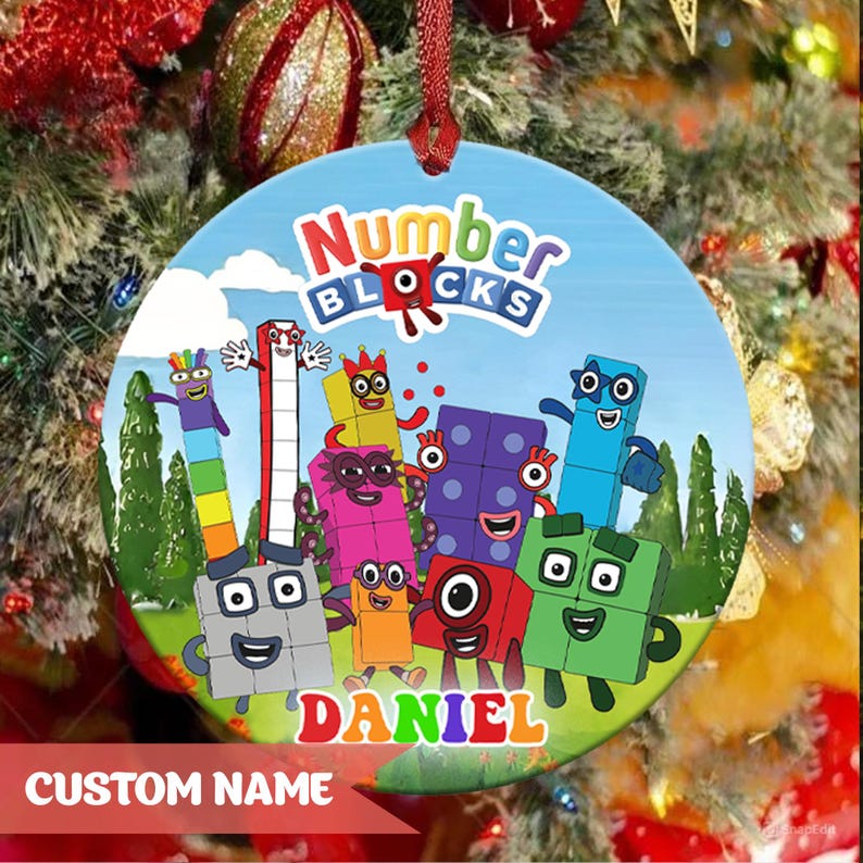 Personalized Numberblocks Christmas Ornament, Number Blocks Characters ...
