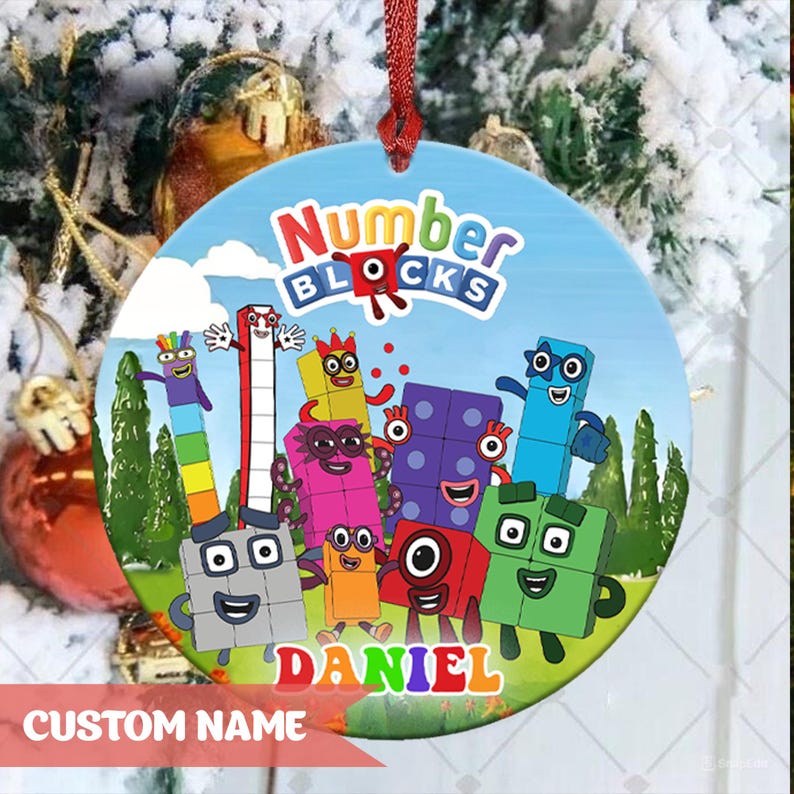 Personalized Numberblocks Christmas Ornament, Number Blocks Characters ...