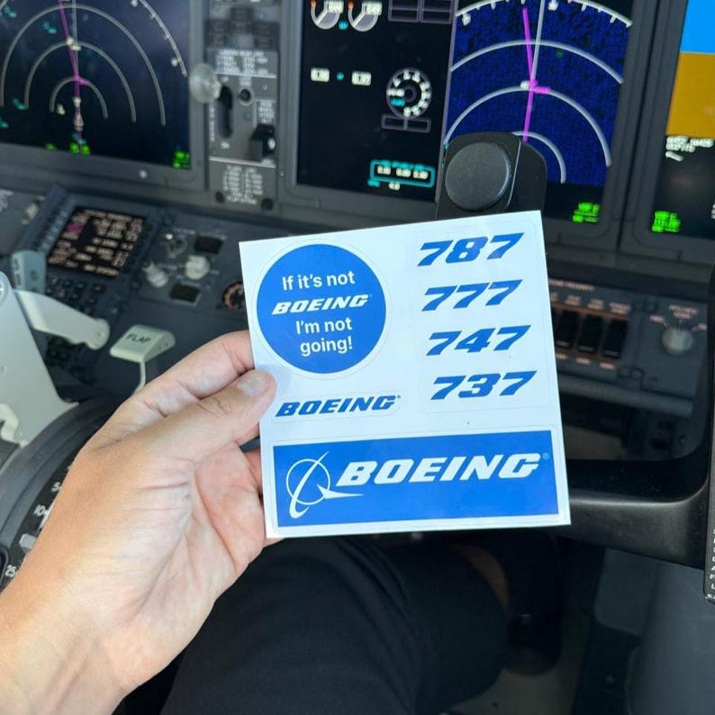 Boeing Stickers, Boeing Set, Aviation Stickers, Pilot Gift, B777, B787 ...