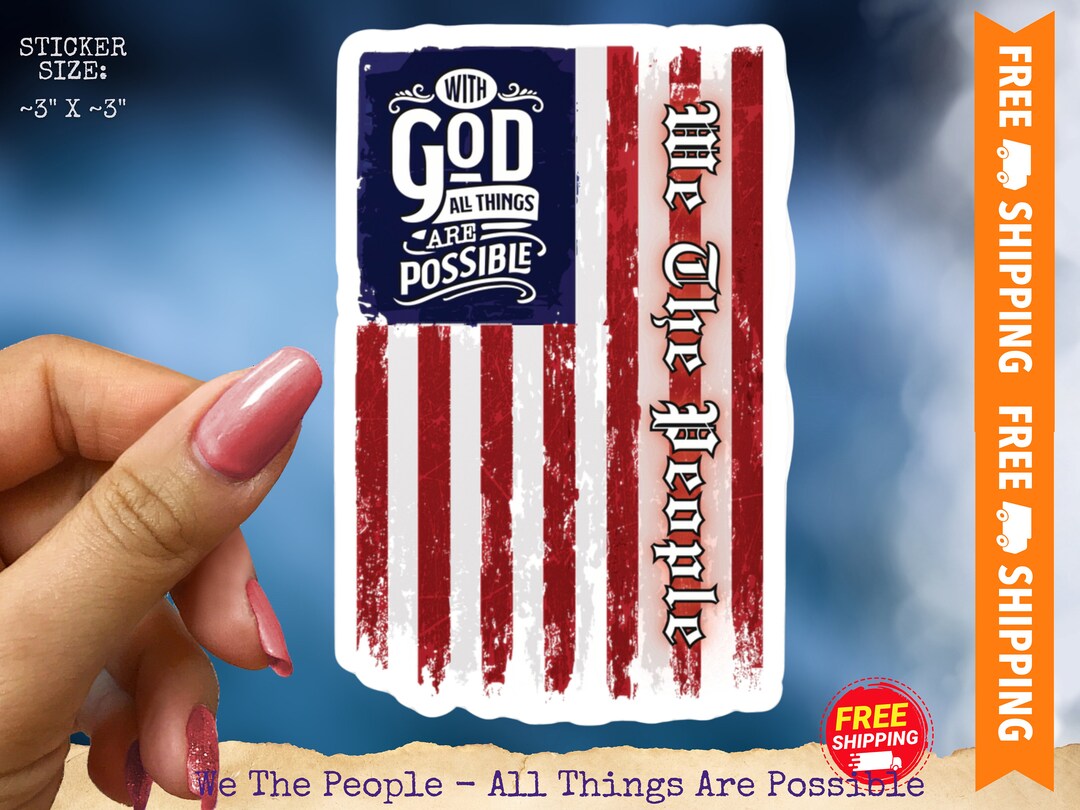 Christian Patriotic Sticker, Bible Faith Decal, Christian Gift for ...