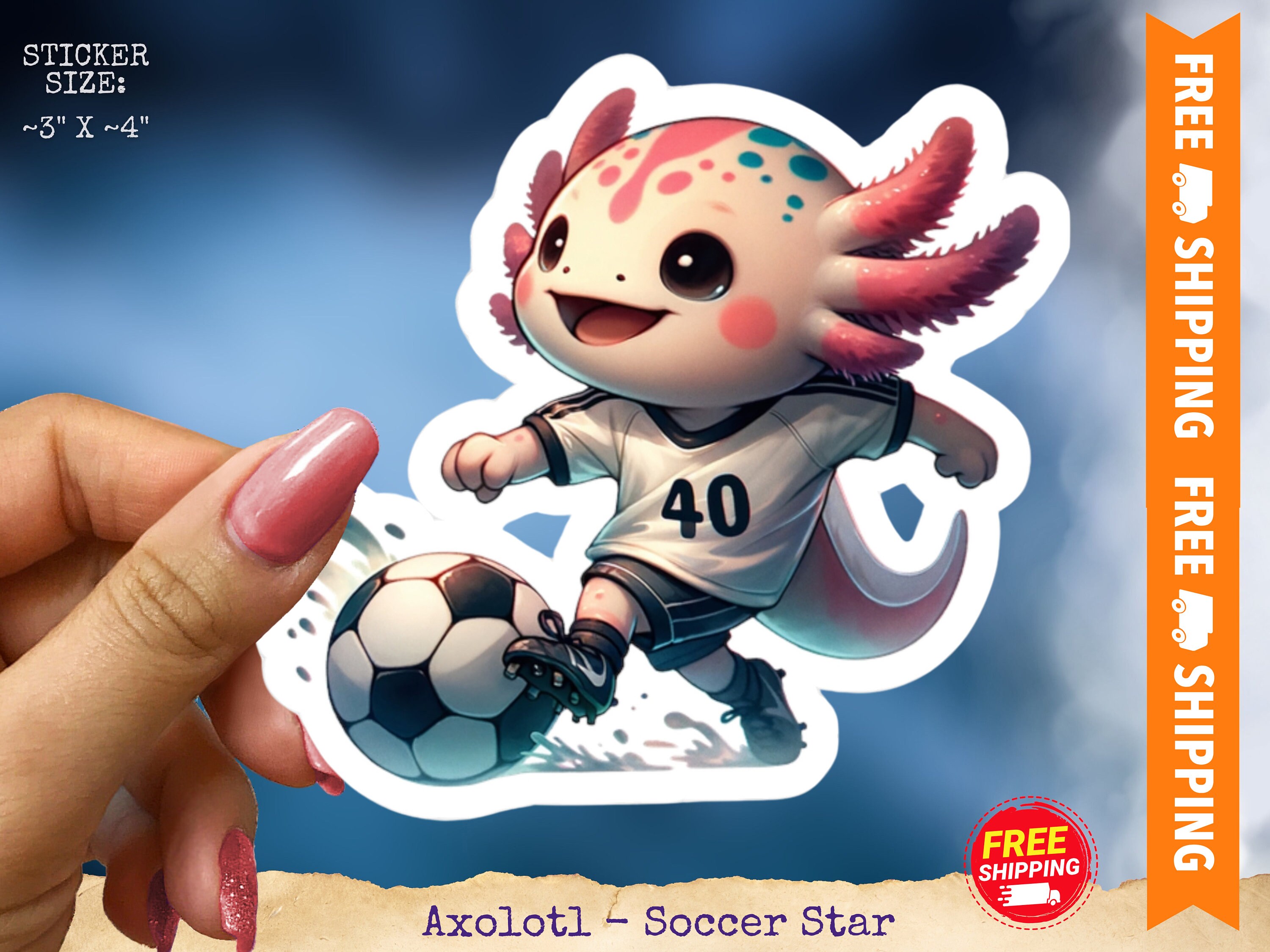 Axolotl Sticker, Decal, Gift for Sister, Teacher, Friend, Birthday ...