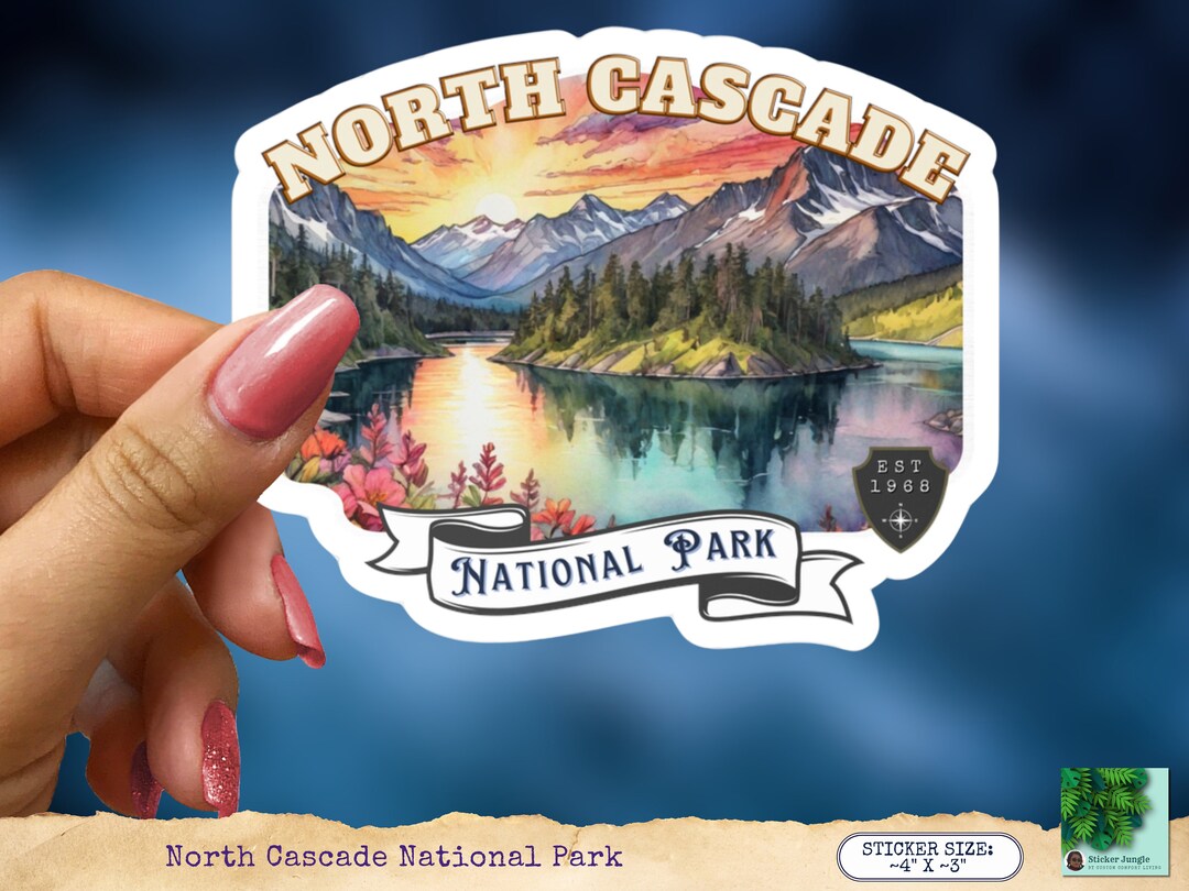 North Cascade National Park Sticker Decal, Van Life Camper Hiker ...