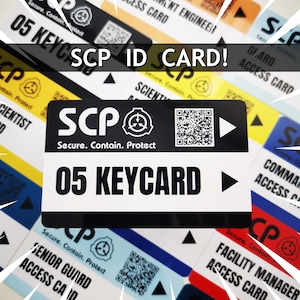 SCP Access Cards Containment Breach Video Game Secret Laboratory ID ...