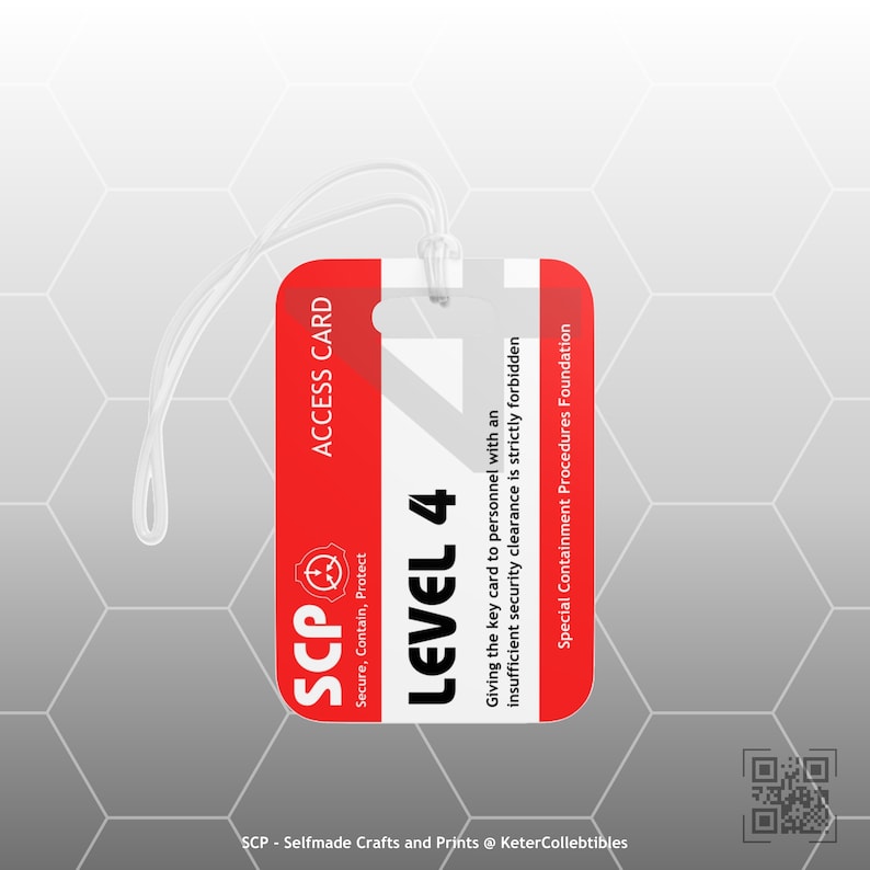 SCP ID Card, Cosplay ID Card, Mtf Id Card, Access Card, Scp Foundation ...