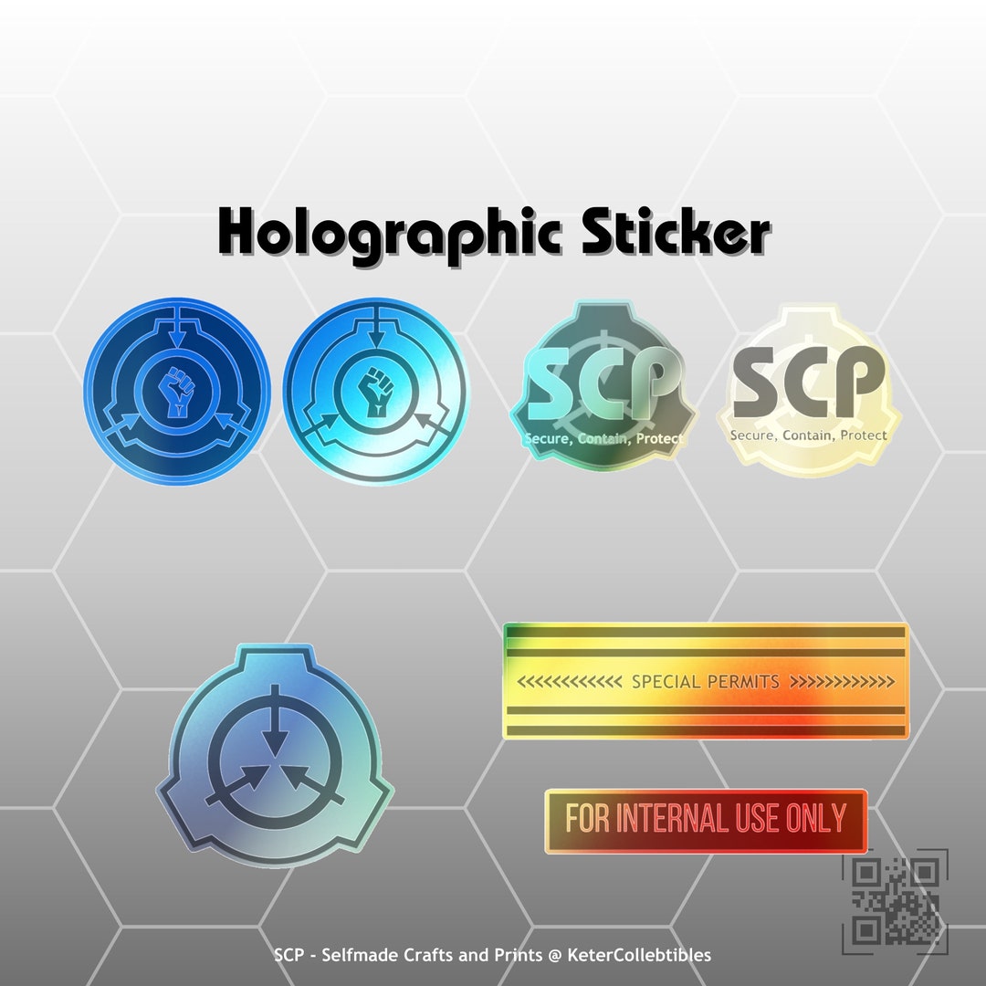 SCP Sticker, SCP Logo Sticker, SCP Vinyl, Holographic Sticker, Scp ...