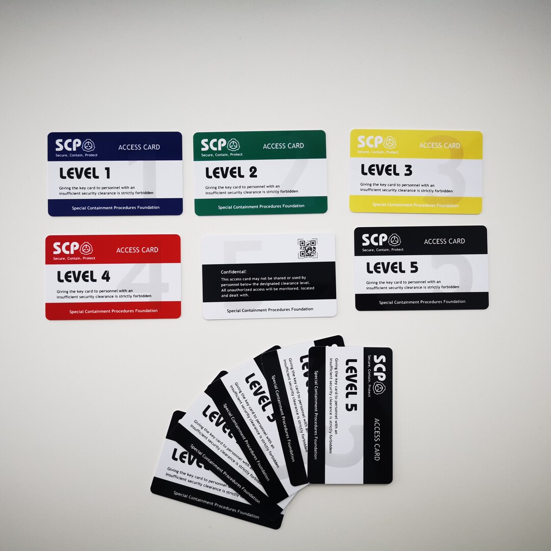 SCP Foundation Keycard Secure Access Card Plastic ID Card Security ...
