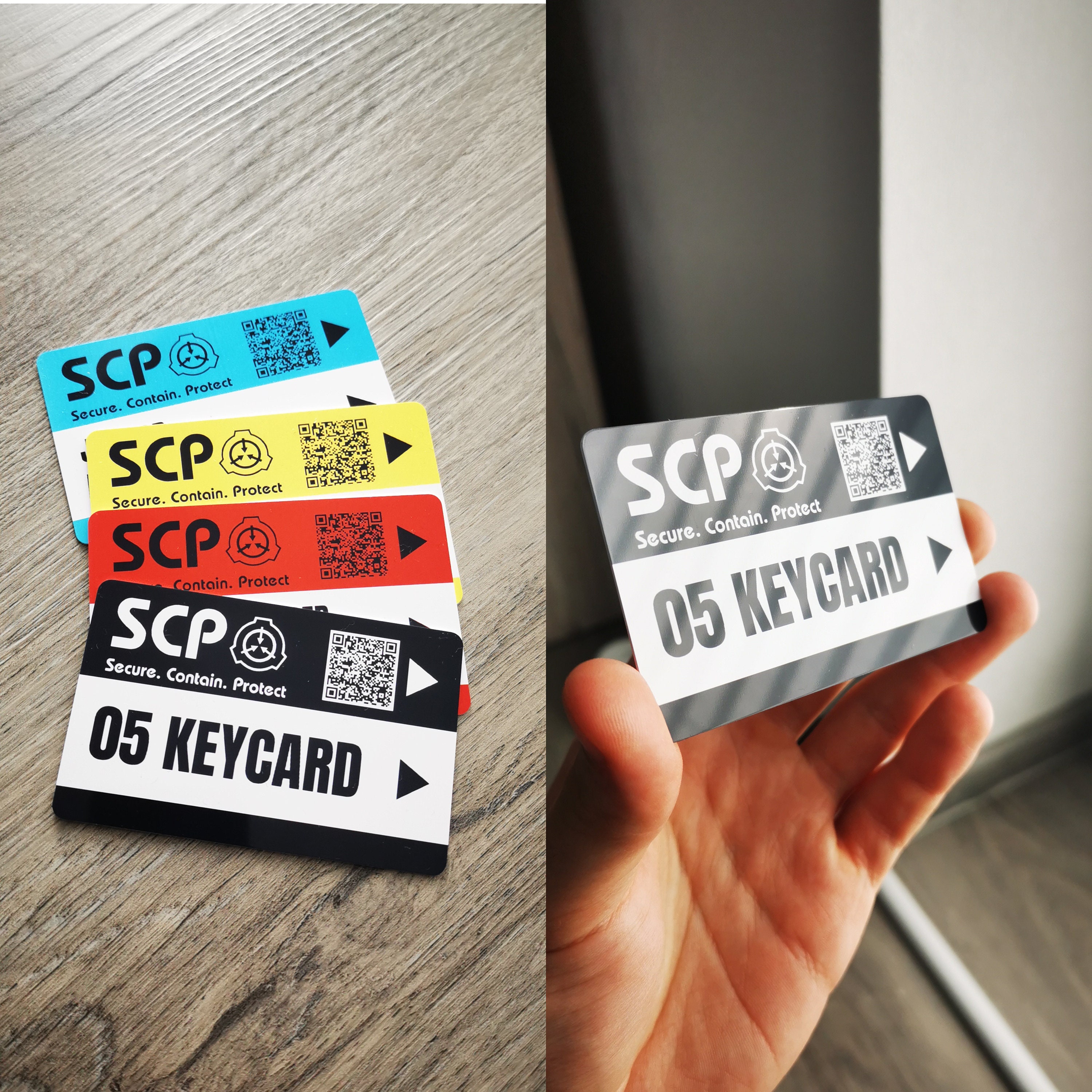 SCP Access Cards Containment Breach Video Game Secret Laboratory ID Card Security Access Card ...