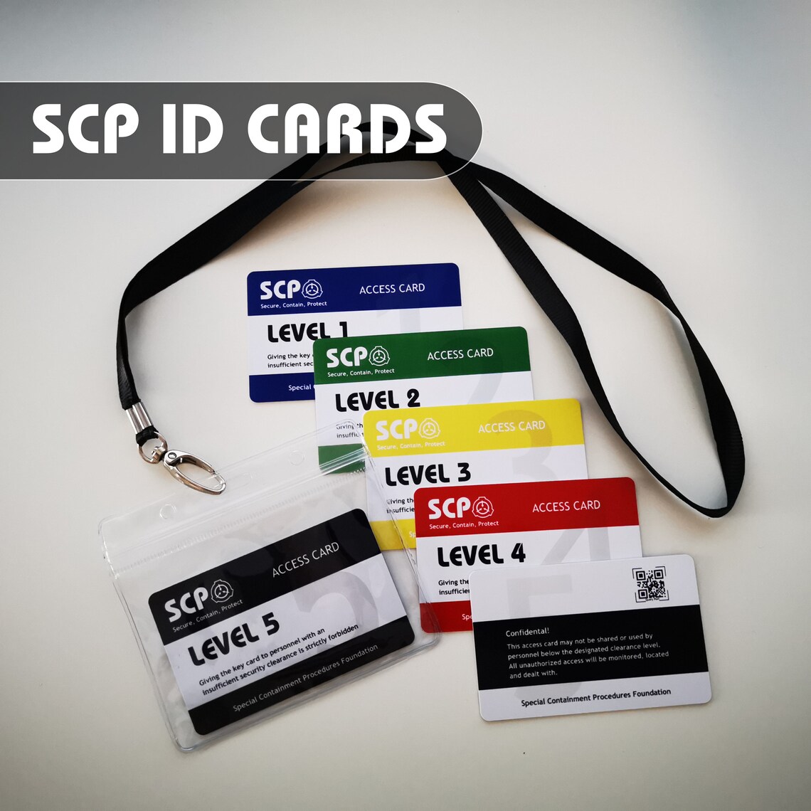 SCP Foundation Keycard Secure Access Card Plastic ID Card Security ...