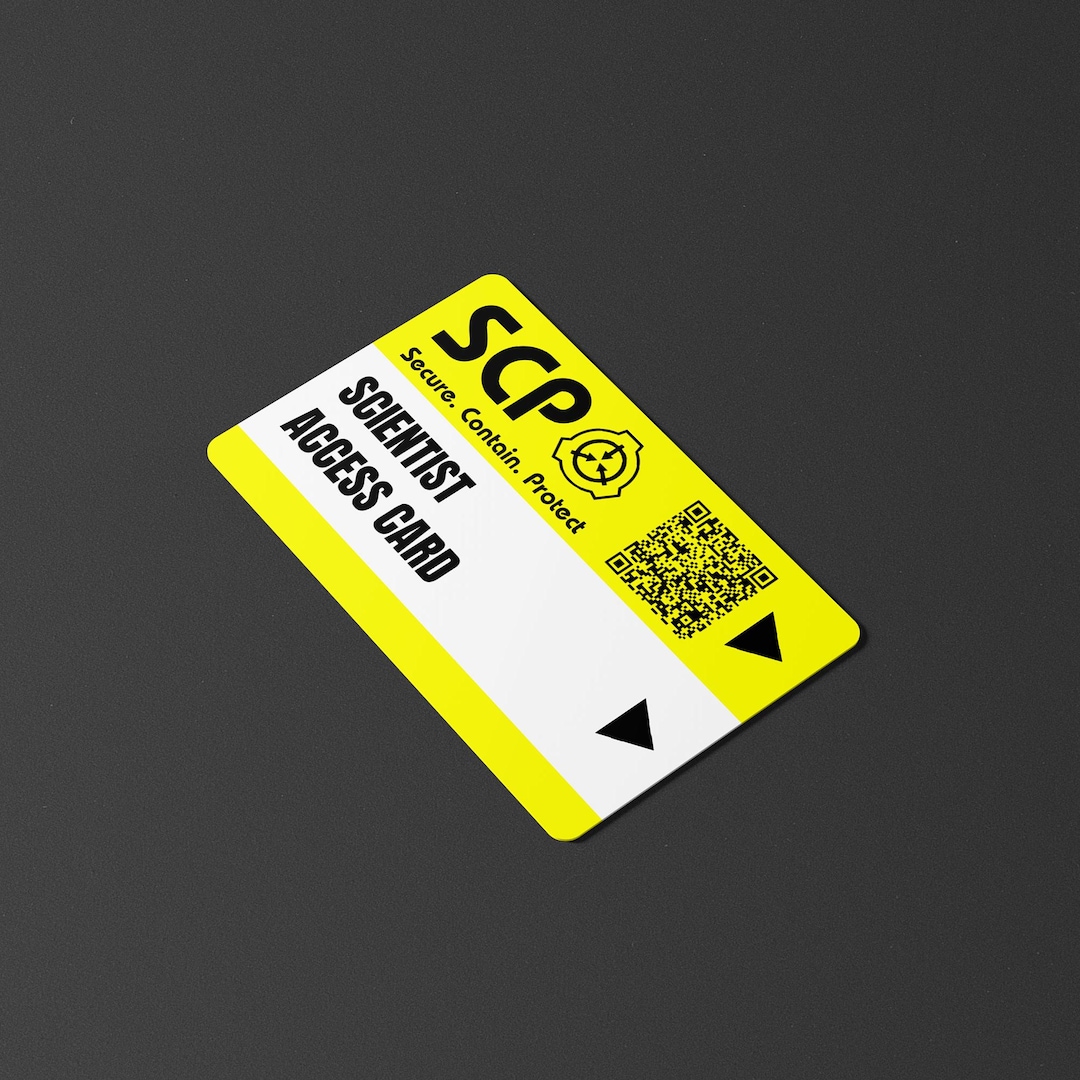 SCP Access Cards Canva Template Containment Breach Video Game Secret ...