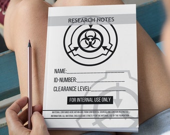 Black SCP Foundation Field Against Research Notes Spiral Notebook POD ...