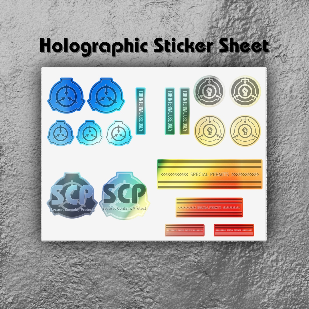 Holographic SCP Sticker SCP Foundation Logo Sticker SCP Foundation ...