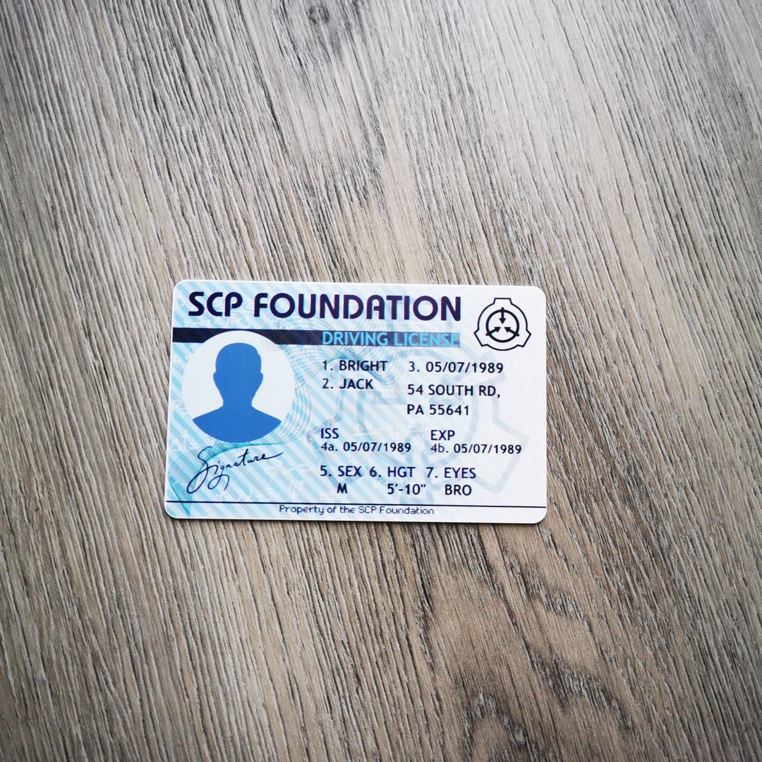 Custom SCP Drivers License Video Game Secret Laboratory ID Card ...