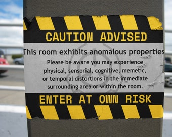 Blue WARNING Sign Poster / SCP Foundation / Unlimited Series POD - Etsy