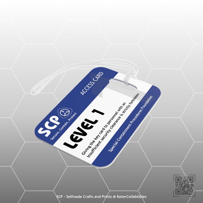 SCP ID Card, Cosplay ID Card, Mtf Id Card, Access Card, Scp Foundation ...