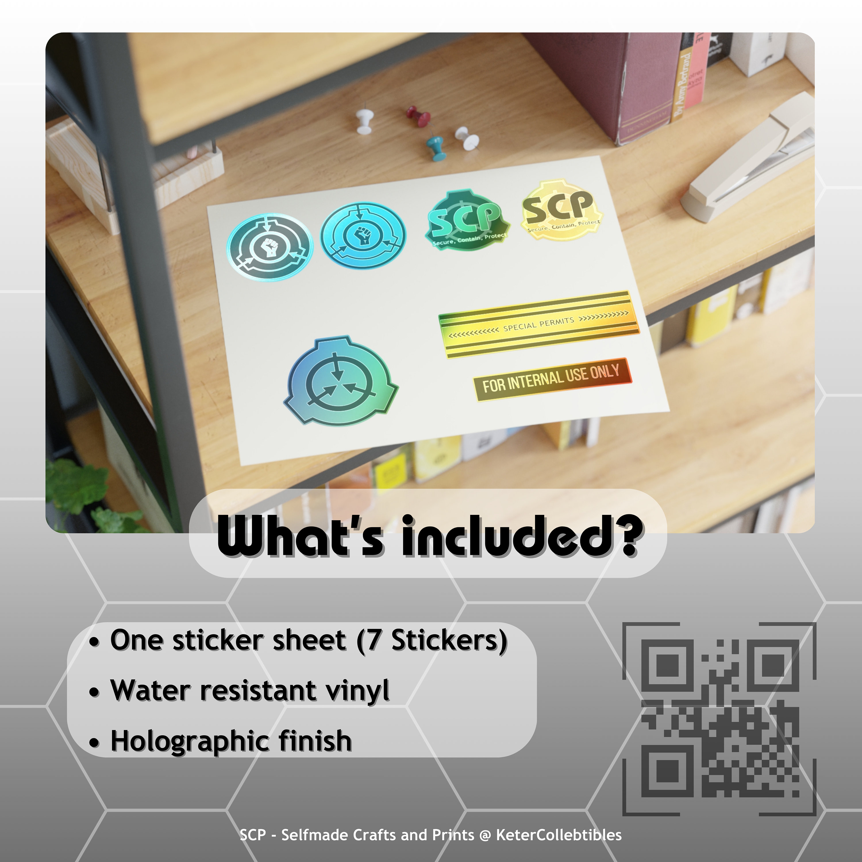 SCP Sticker, SCP Logo Sticker, SCP Vinyl, Holographic Sticker, Scp ...