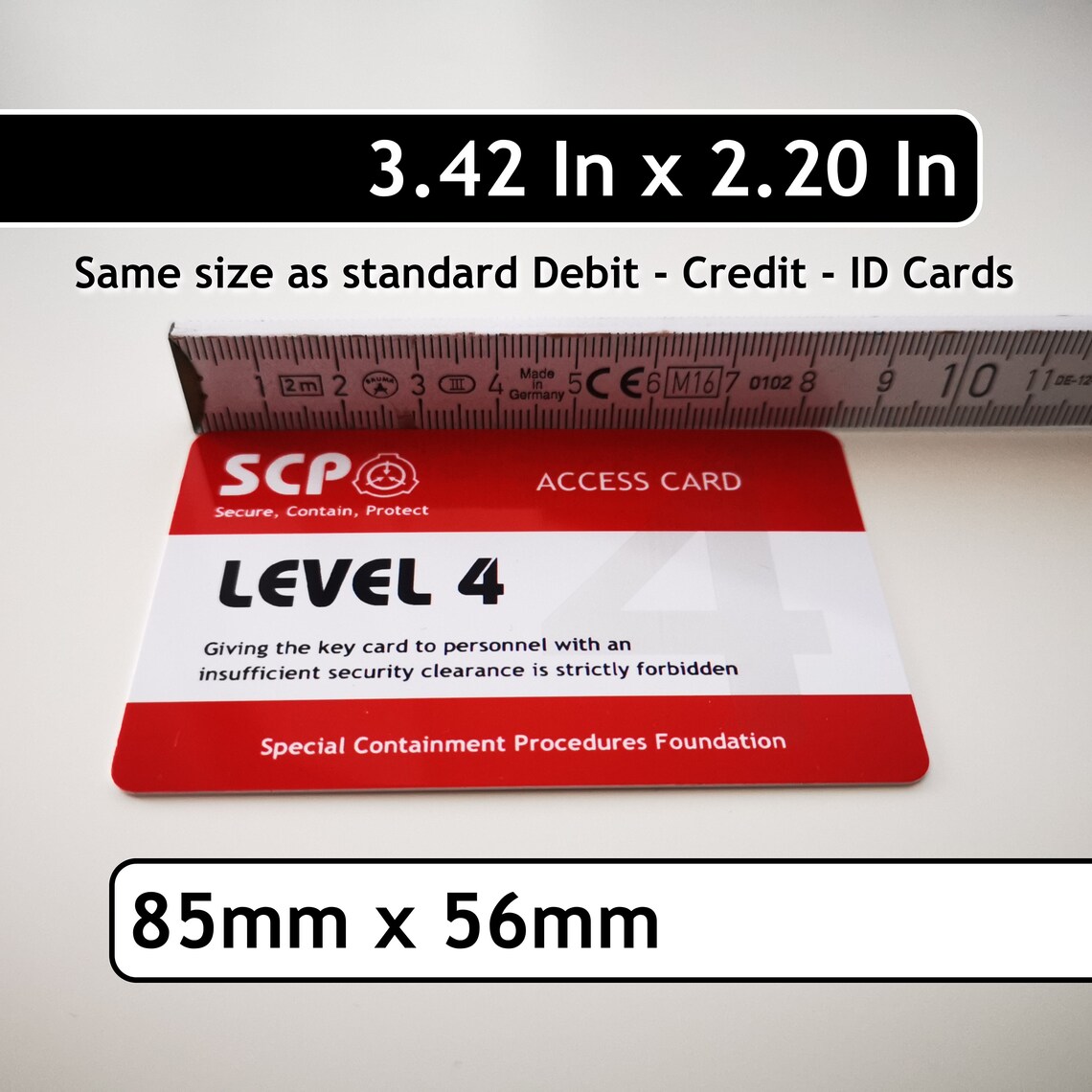 SCP Foundation Keycard Secure Access Card Plastic ID Card Security ...