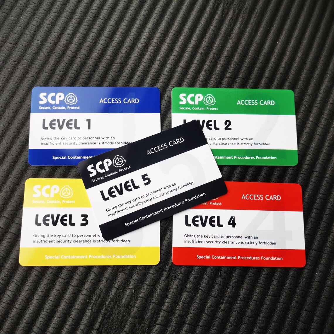 SCP Foundation Keycard Secure Access Card Plastic ID Card Security Access Identification Card ...