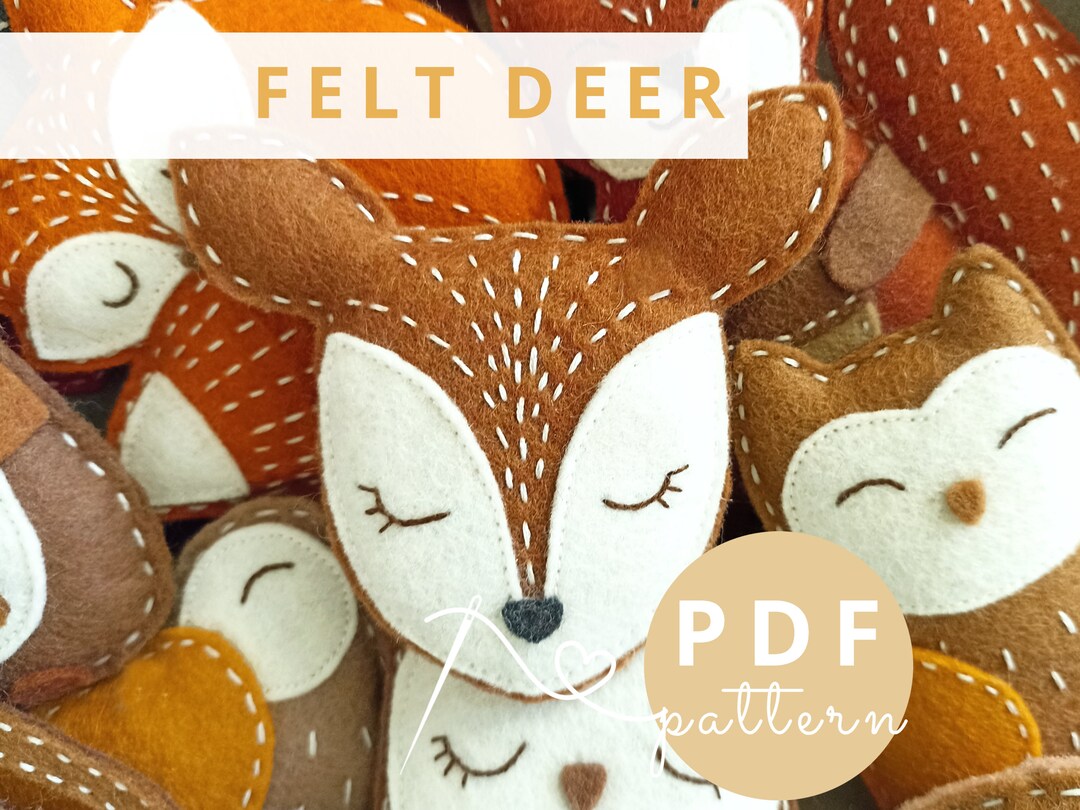 DEER SEWING PATTERN Pdf Felt Ornament for Baby Mobile / Woodland ...