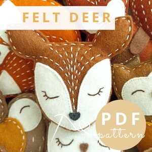DEER SEWING PATTERN Pdf Felt Ornament for Baby Mobile / Woodland ...