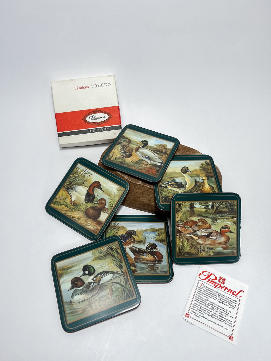 Vintage Pimpernel Acrylic Six Traditional Coasters Ducks - Etsy