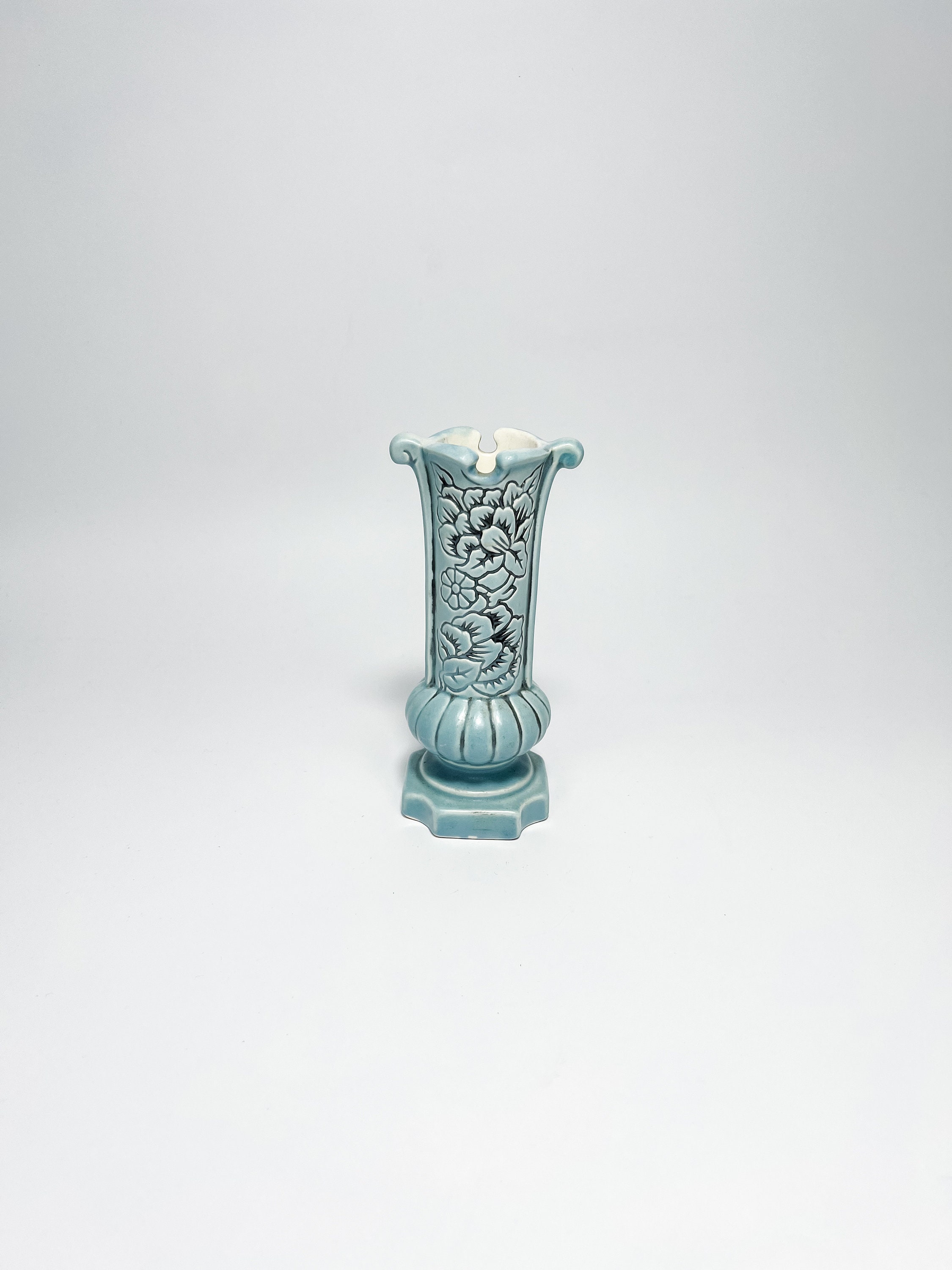 Vintage Red Wing Pottery Vase Blue Magnolia #1190 MCM Home Decor - Etsy