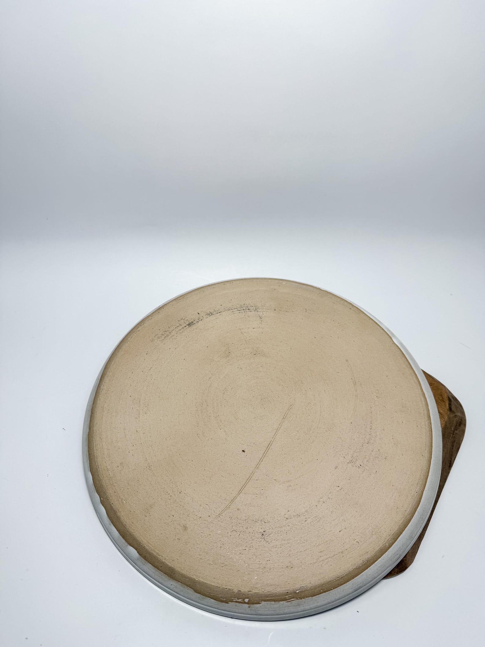 Handmade Studio Pottery Large Serving Plate Tray, Handpainted Floral ...