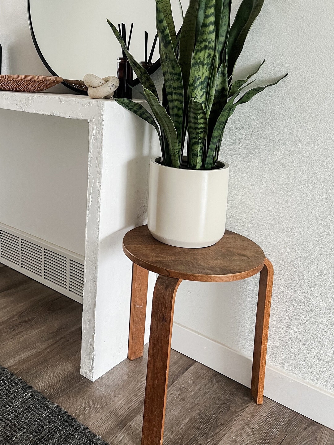MCM Mid Century Alvar Aalto Style Stool / Side Table - Etsy
