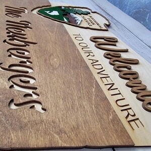 National Park Service Welcome Sign, Camp Wedding Sign Personalized ...