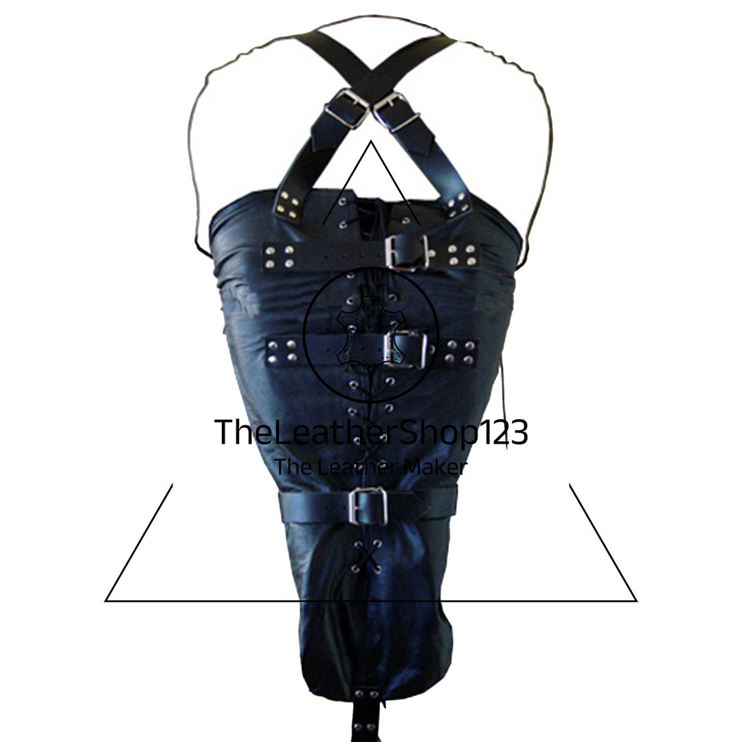 Real Genuine Leather Black Hand Binder Adult Play Cosplay Role Play ...