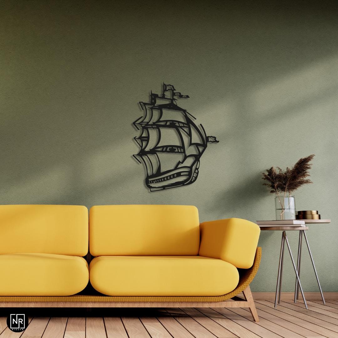 Sailing Ship Decorative Metal Wall Art - Etsy