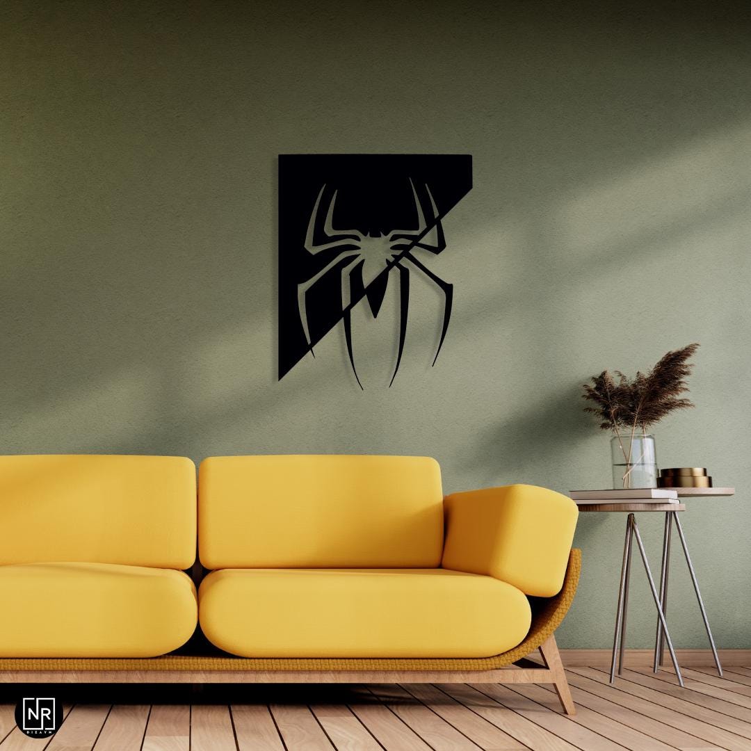 Spider Metal Wall Art | Gothic Wall Decor | Handmade Creepy Home Wall ...