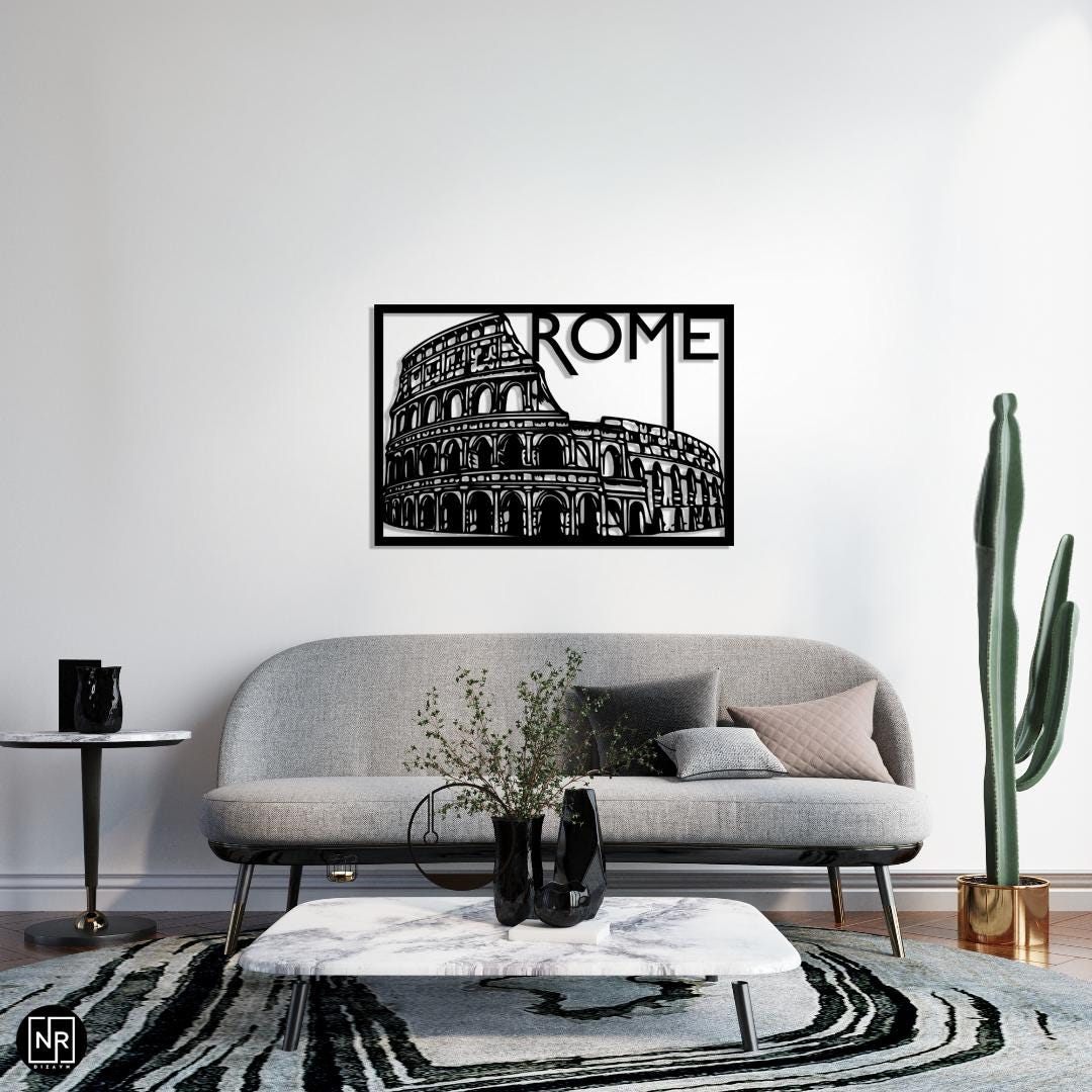 Rome Decorative Metal Wall Art | Colosseum Wall Art | Rome Metal City ...