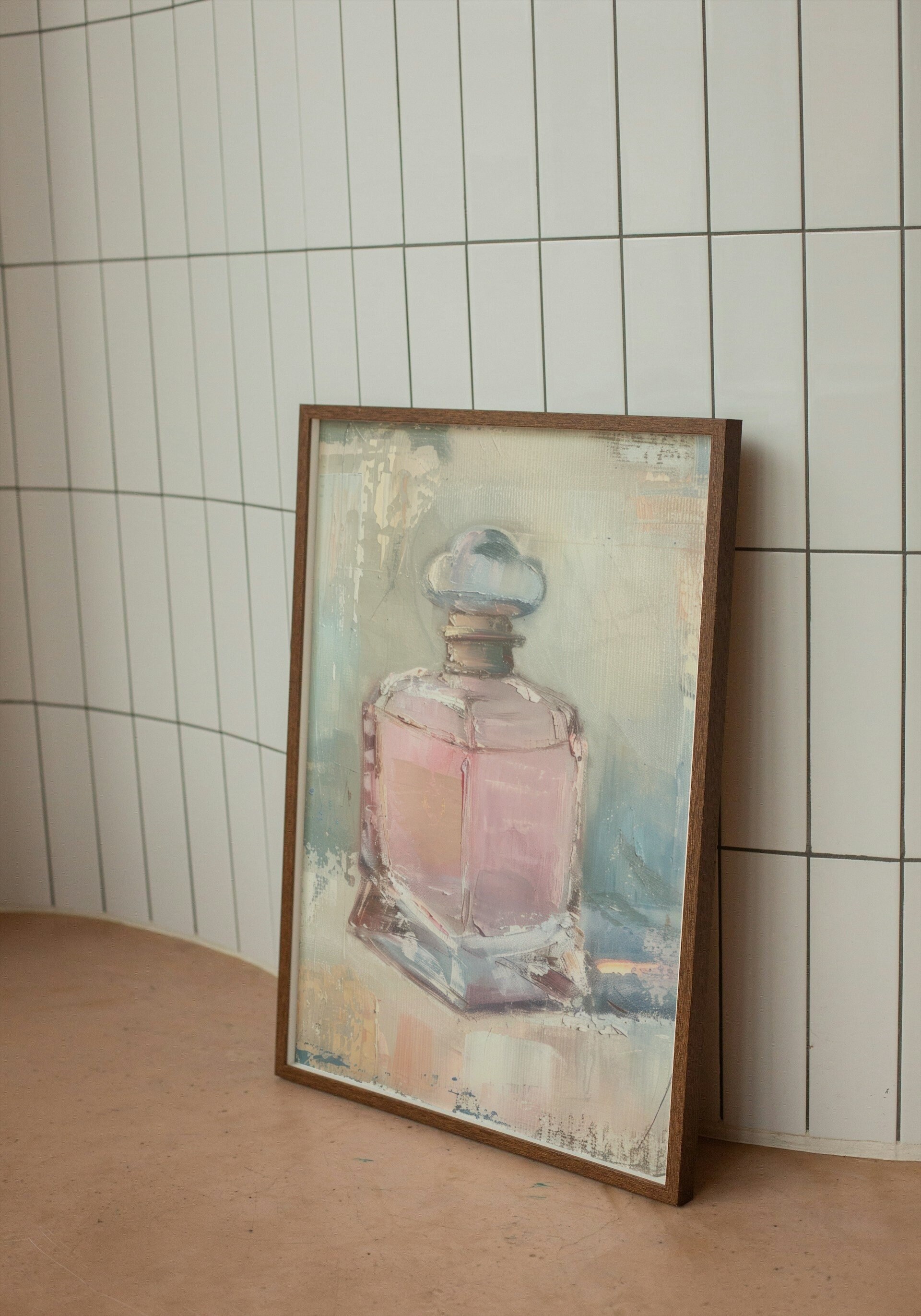 Pink Perfume Wall Art,coquette Parfüme Bottle Painting,fashion Girly ...