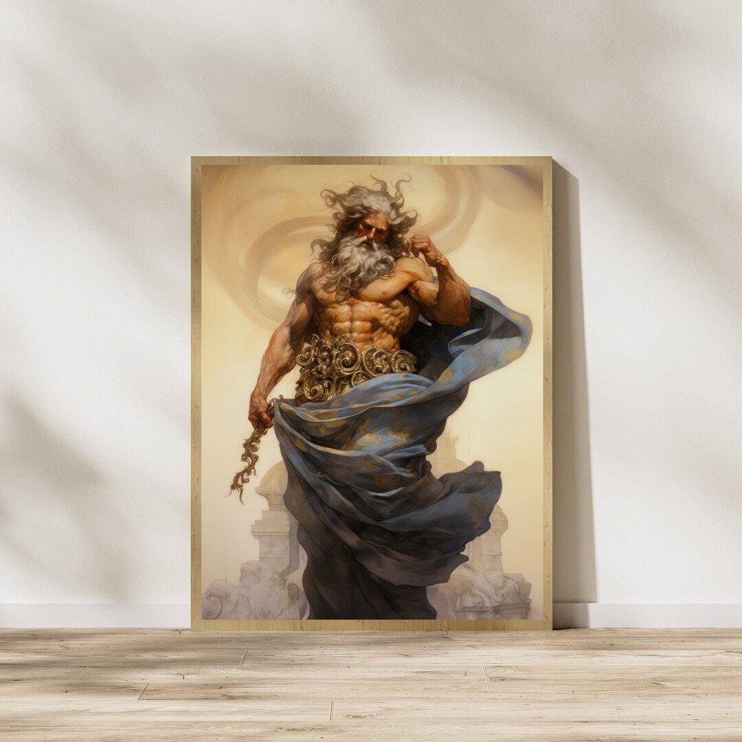 Zeus Wall Art,greek Mythology Canvas Fine Art Print,ancient Greek ...