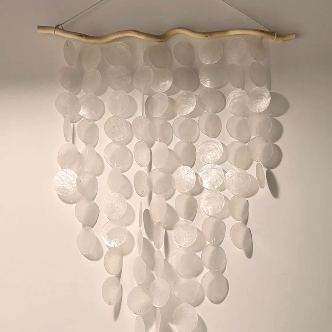 Capiz Shell Wind Chime, Wall Art, Kids Room Decor, Capiz Beach Decor ...