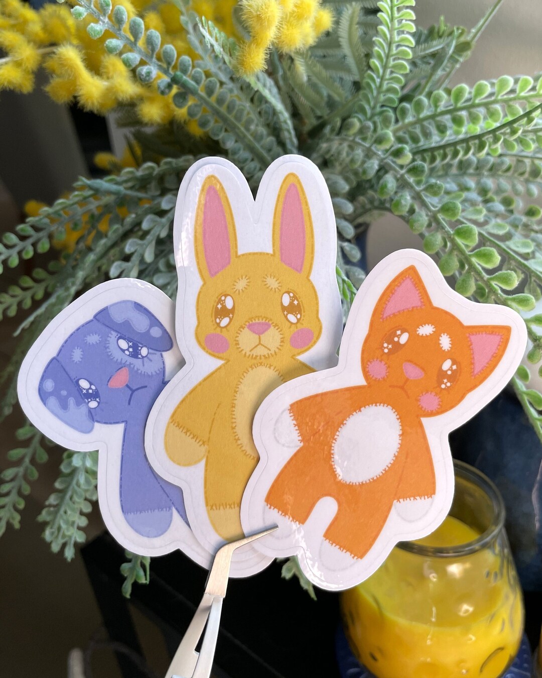 Teddy Trio Stickers | Cute Stickers, Animal Stickers, Cat Stickers ...