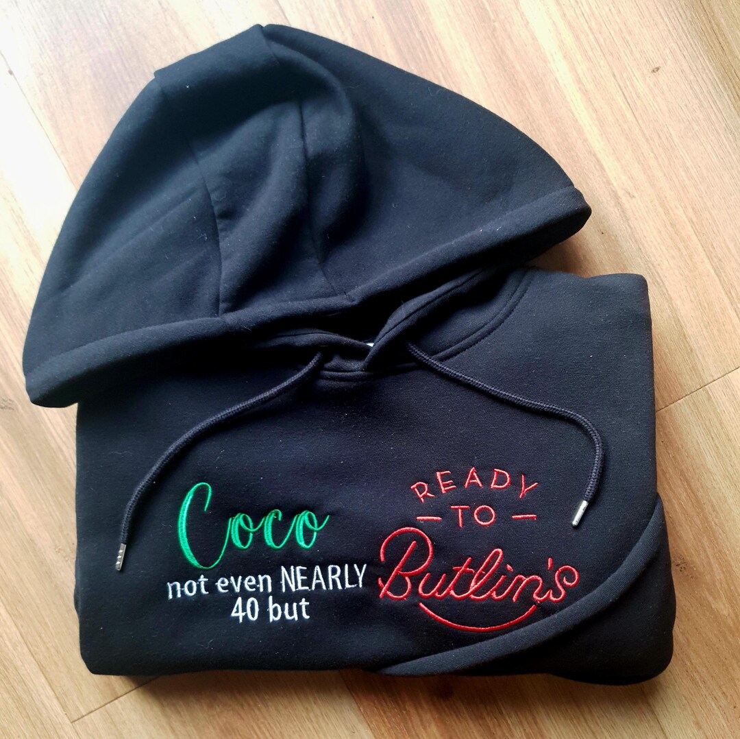 Ready to Butlins - Personalised Logo Hoodies - Logo Plus Any Wording ...