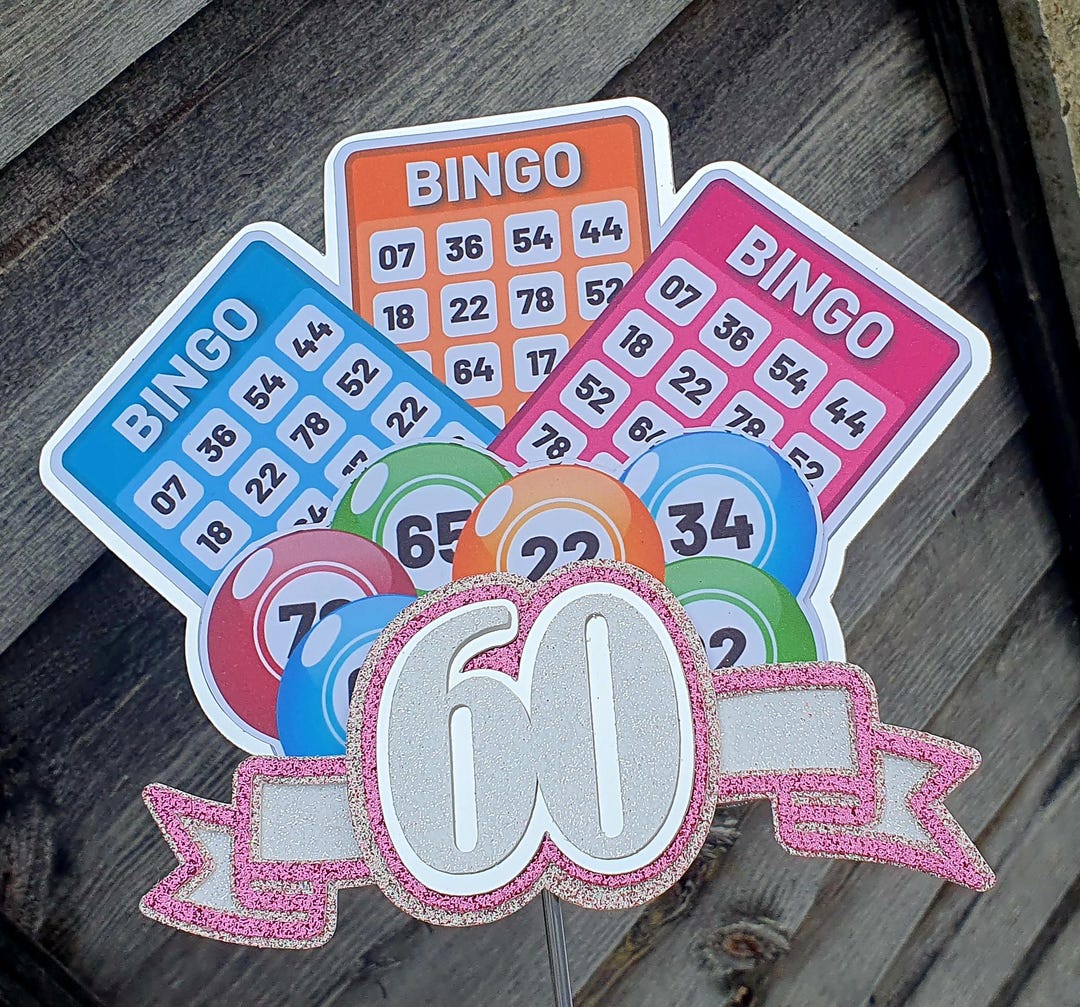 Bingo - Bingo Themed - Cake Topper Decoration - Glitter Layered ...