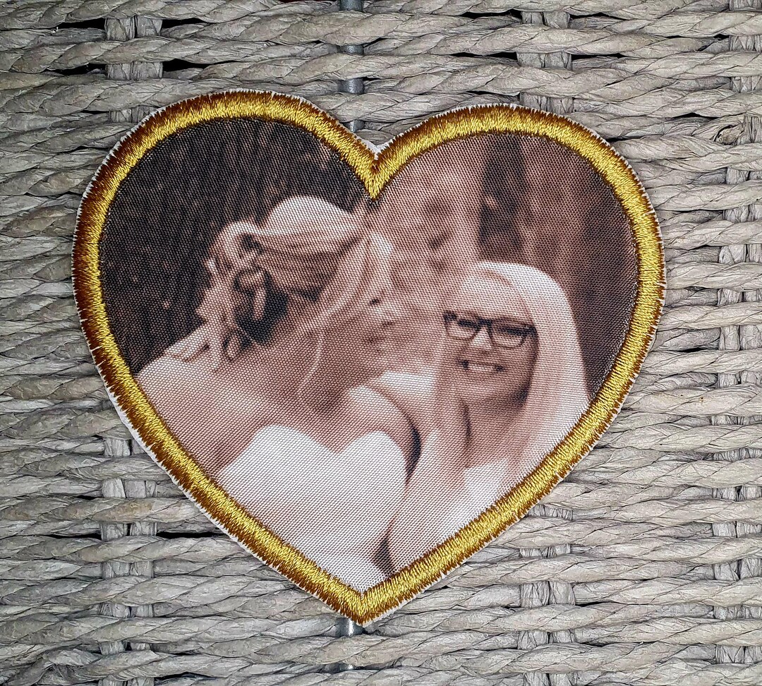 Keepsake - Memory - Sublimation Photo Picture Embroidered Patches - Custom Photo Patch for ...